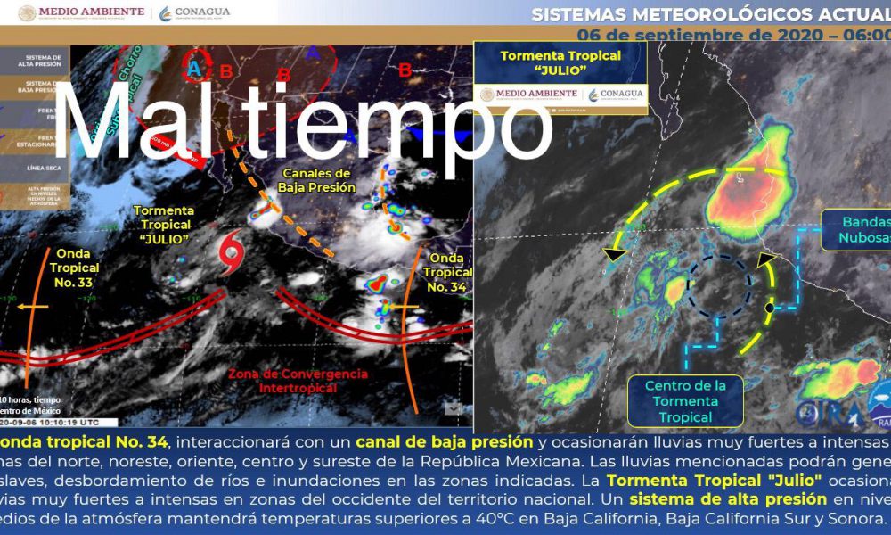 Esté atento: Tormenta Julio avanza y genera fuertes lluvias en varios ...
